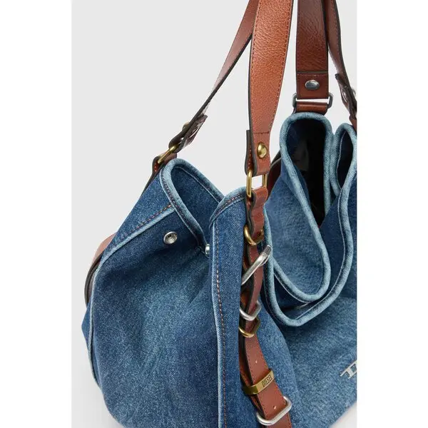 DIESEL® D-one Leather Top Handle Bag - Indigo/blue