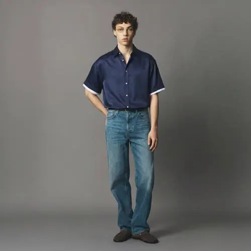 LE PERE Cupro Double Short Sleeve Shirt