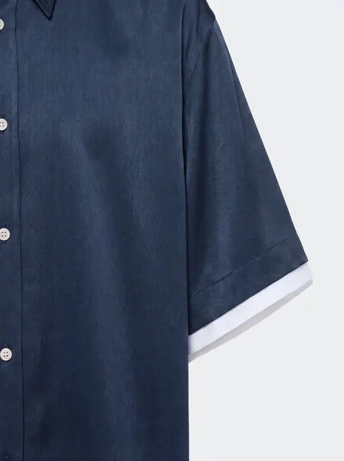 LE PERE Cupro Double Short Sleeve Shirt