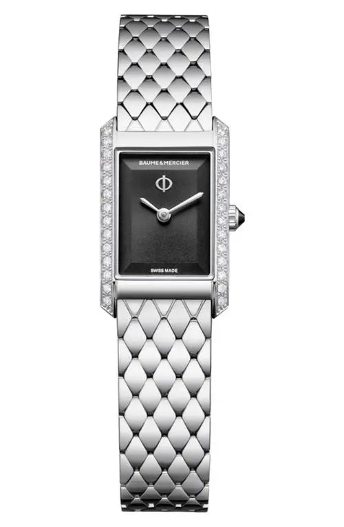 Baume & Mercier Hampton Diamond Bracelet Watch - Black