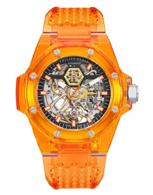Philipp Plein King Phantom Fire Watch - Orange