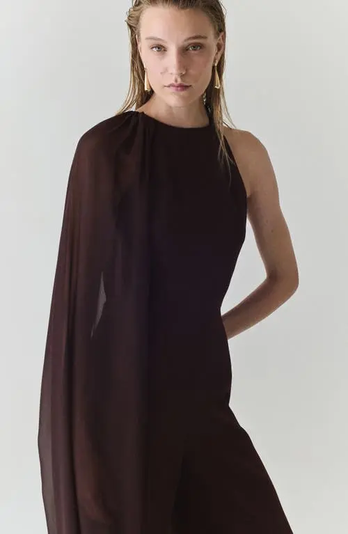 Mango Cape Wide Leg Jumpsuit