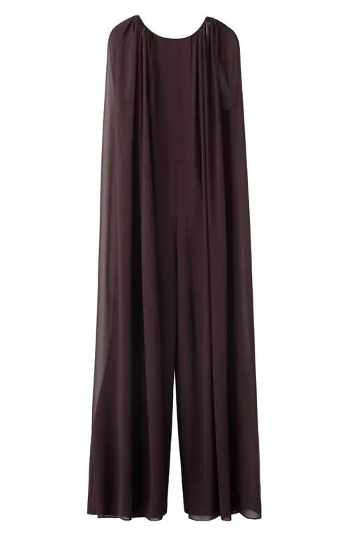 Mango Cape Wide Leg Jumpsuit