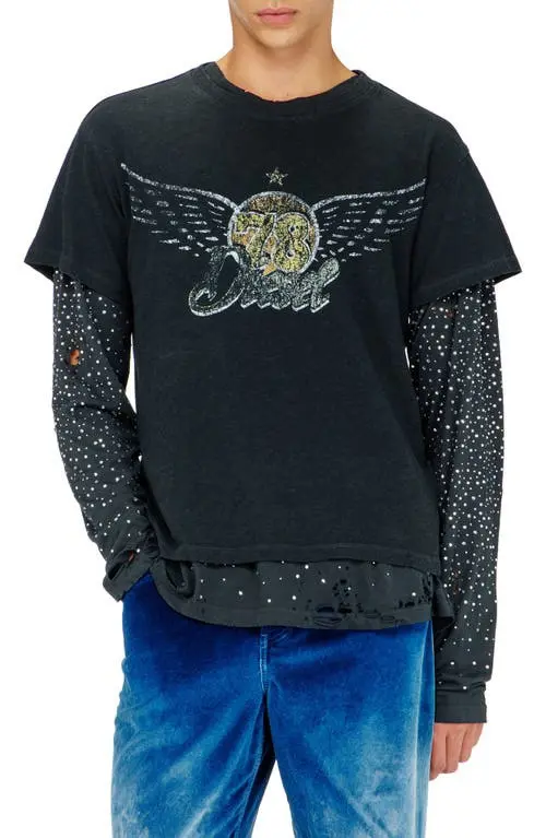 DIESEL® Cotton & Hemp Graphic T-shirt
