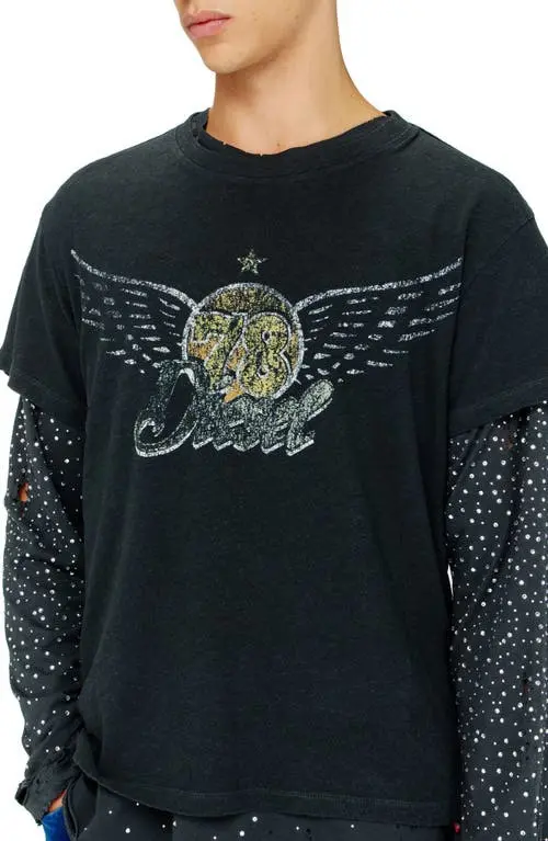 DIESEL® Cotton & Hemp Graphic T-shirt