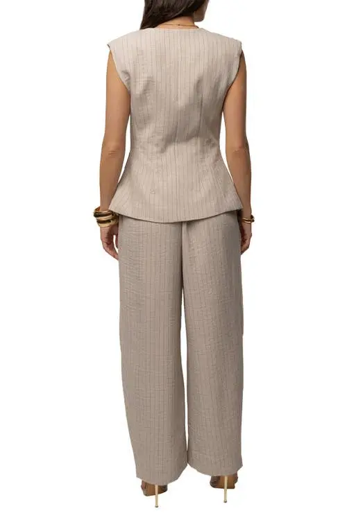 JLUXLABEL Power Pinstripe Pant Set