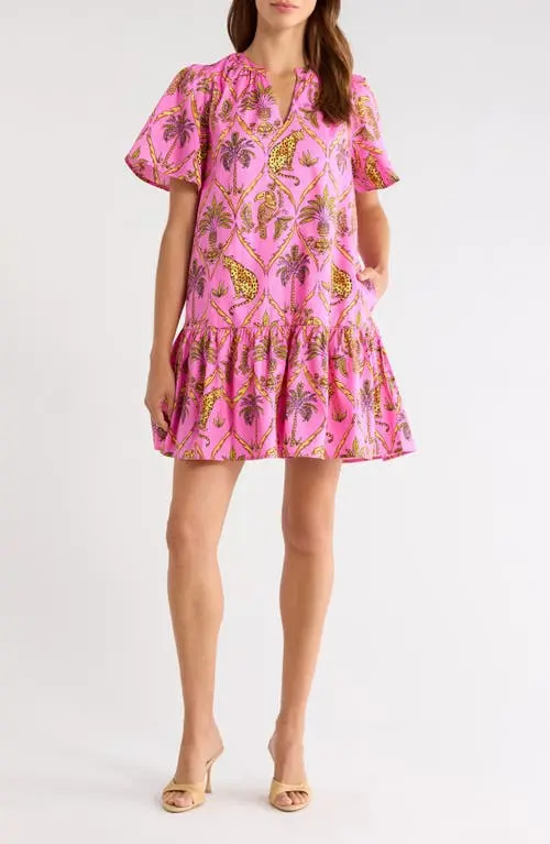 SUGARLIPS Panther Azari Cotton Shift Minidress