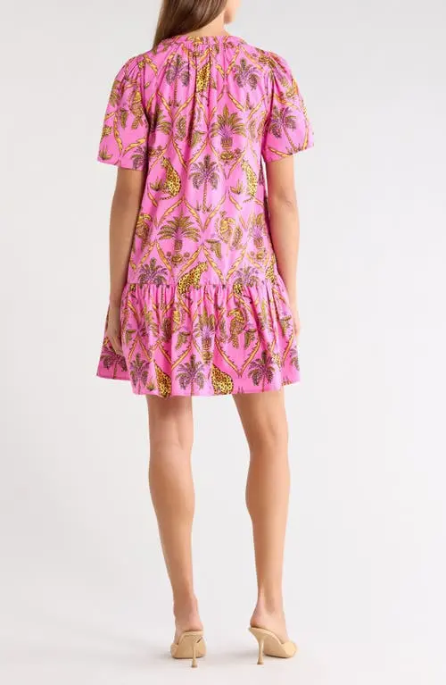 SUGARLIPS Panther Azari Cotton Shift Minidress