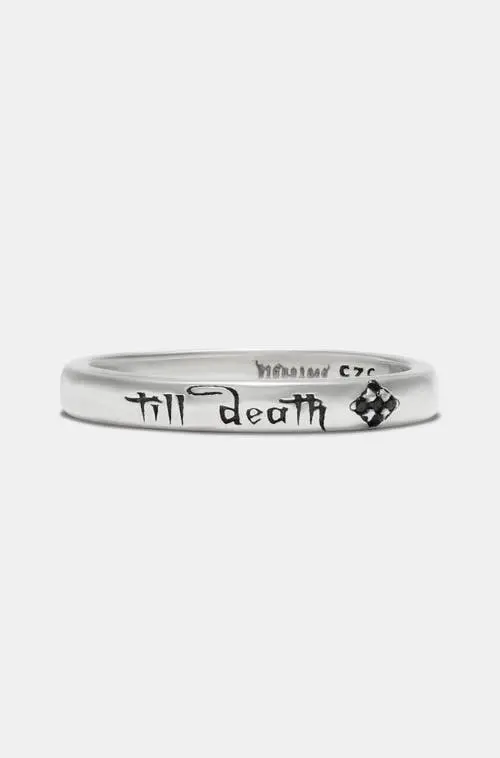 DISTURBIA Till Death Sterling Band Ring
