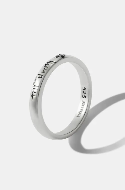 DISTURBIA Till Death Sterling Band Ring