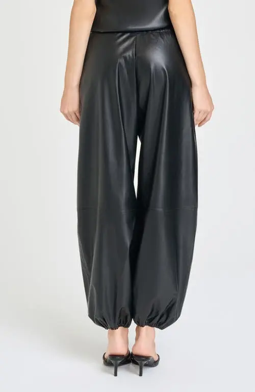 WAYF Camryn Faux Leather Joggers