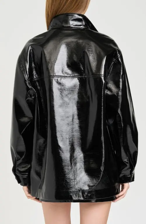 WAYF Rocky Faux Leather Jacket - Black