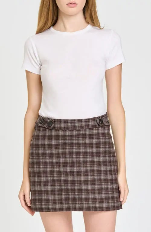 WAYF Presley Plaid Miniskirt
