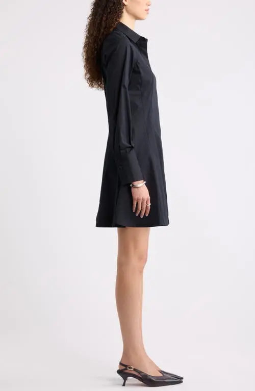Nordstrom Seamed Mini Shirt Dress - Black