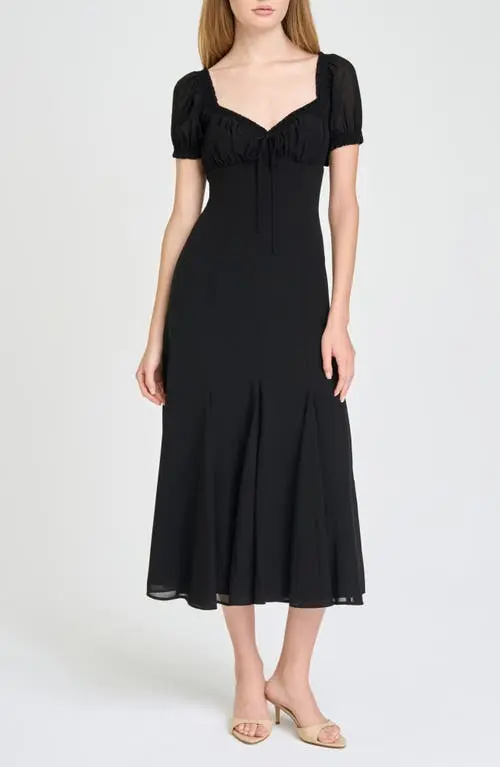 WAYF Natalie Midi Dress - Black