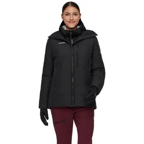 MAMMUT Rime Pro Belay In Hooded Jacket - Black