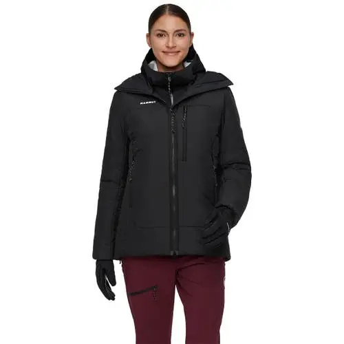 MAMMUT Rime Pro Belay In Hooded Jacket - Black