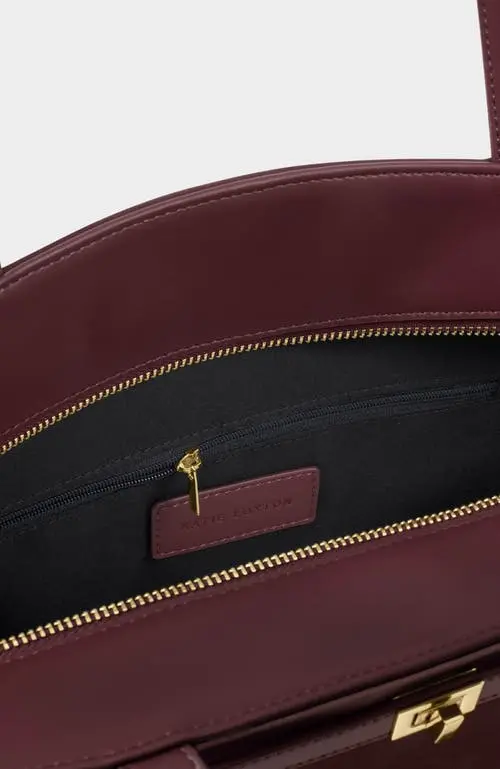 KATIE LOXTON Orin Tote Bag - Cherry Suedette/cherry