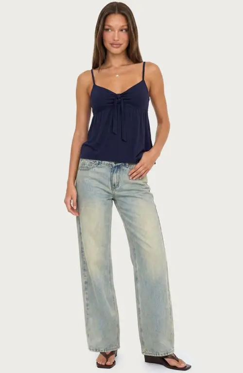 EDIKTED Michey Tie Front Babydoll Camisole