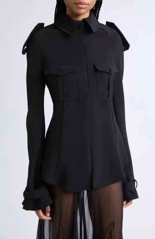 JEAN PAUL GAULTIER Military Inspired Shirt With Peplum And Bell Cuffs