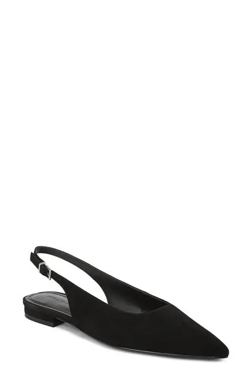 Nordstrom Selina Leather Slingback Flat - Black