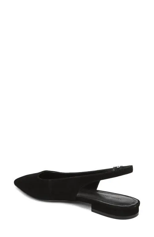 Nordstrom Selina Leather Slingback Flat - Black