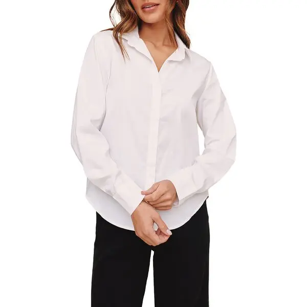 Bella Dahl Tailored Button-front Shirt - White