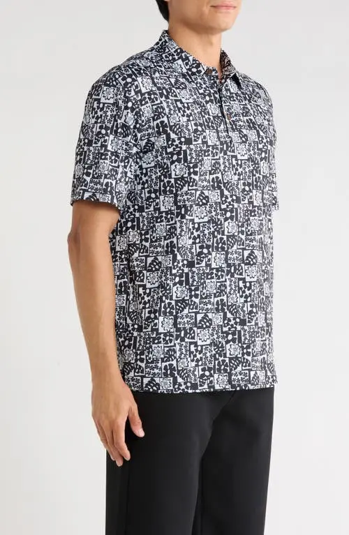 KAHALA Alana Knit Polo - Black