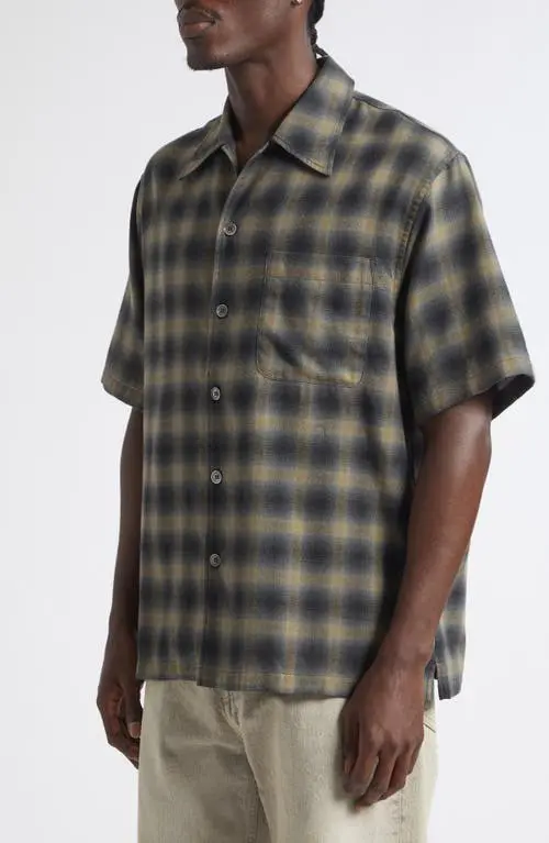 Our Legacy Every Check Short Sleeve Cotton & Wool Button-up Shirt