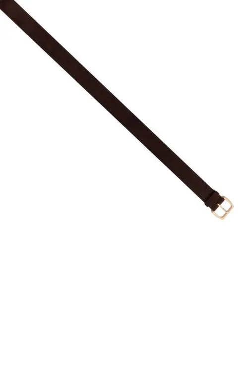 Sandro Leather Belt With Metal Buckle - Brown