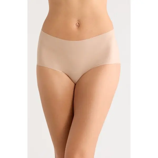 Nordstrom Invisible Edge High Cut Briefs - Tan Warm