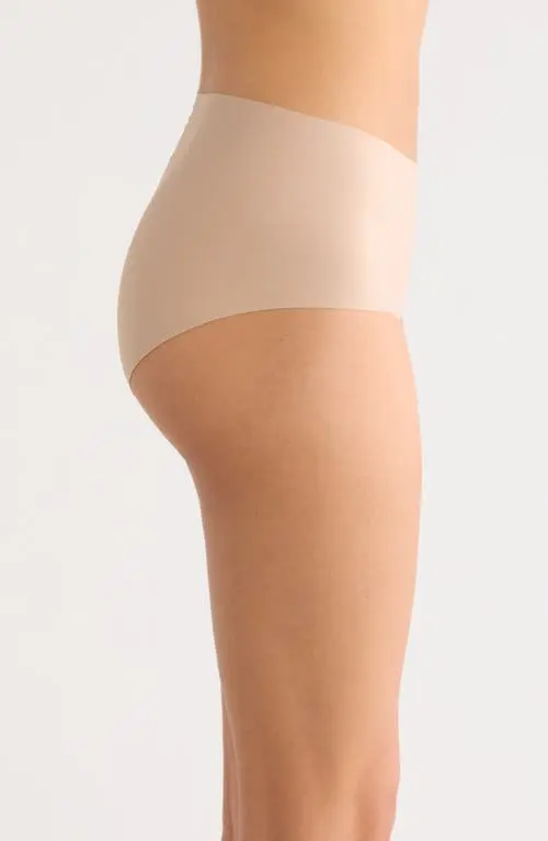 Nordstrom Invisible Edge High Cut Briefs - Tan Warm