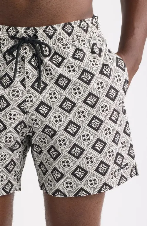 WAX LONDON Brockwell Seersucker Swim Trunks