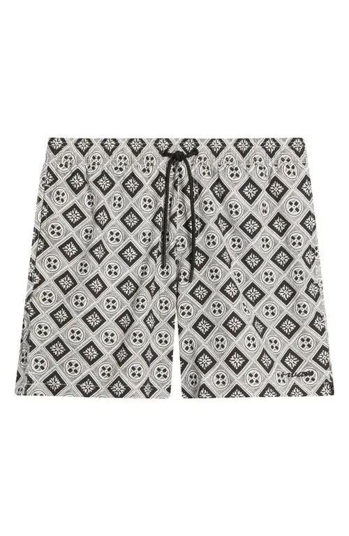 WAX LONDON Brockwell Seersucker Swim Trunks