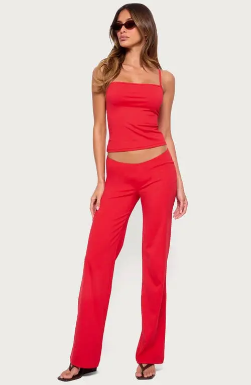 EDIKTED Anika Straight Neck Tank Top