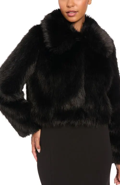 Maggy London Faux Fur Jacket - Black