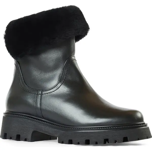 Aquatalia Mimi Genuine Shearling Boot - Black