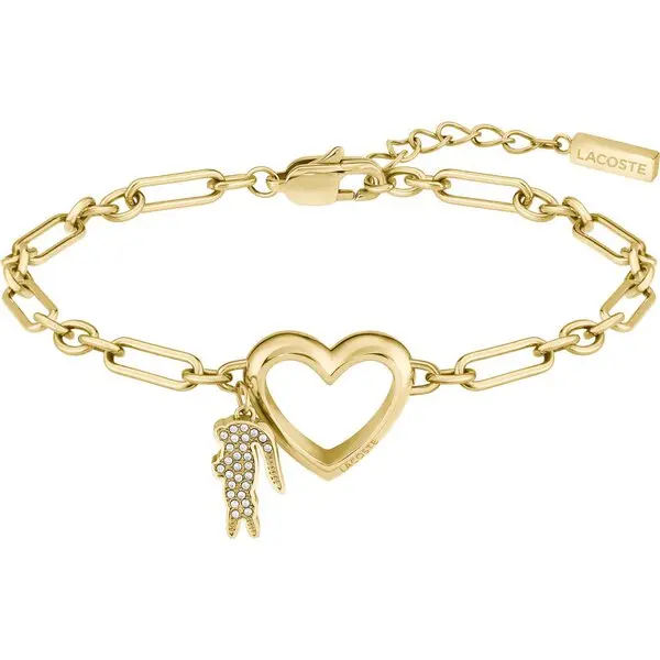 Lacoste Elyse Heart Link Bracelet - Gold