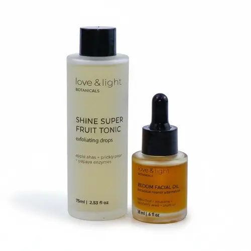 LOVE AND LIGHT BOTANICALS Renew Glow Night Routine