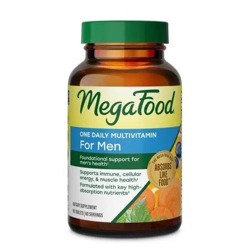 MEGAFOOD One Daily Multivitamin For With Methylated B12, Methylfolate For Muscle & Energy Metabolism, Vegetarian - None