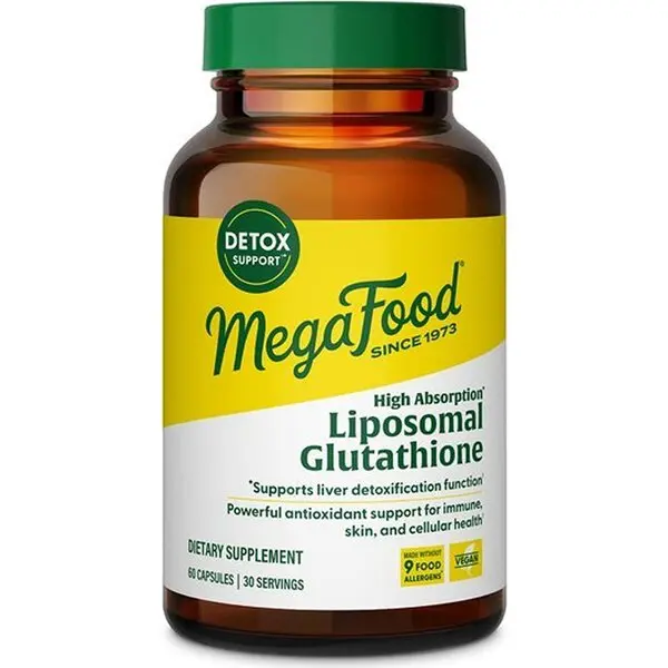 MEGAFOOD High Absorption Liposomal Glutathione, Liver Detox & Antioxidant Support, Vegan - None