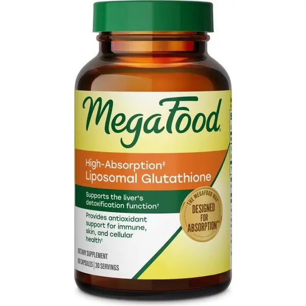 MEGAFOOD High Absorption Liposomal Glutathione, Liver Detox & Antioxidant Support, Vegan - None