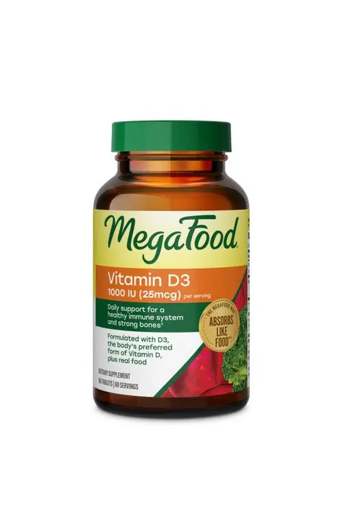 MEGAFOOD Vitamin D3 1000 Iu Vegetarian, Gluten Free, Non-gmo, Kosher - None