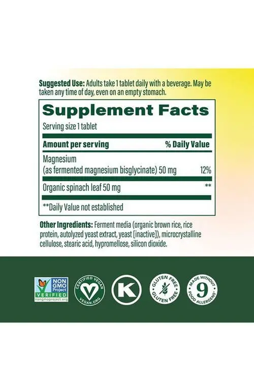 MEGAFOOD Magnesium Supplement, Chelated, Vegan, Gluten Free, Non-gmo