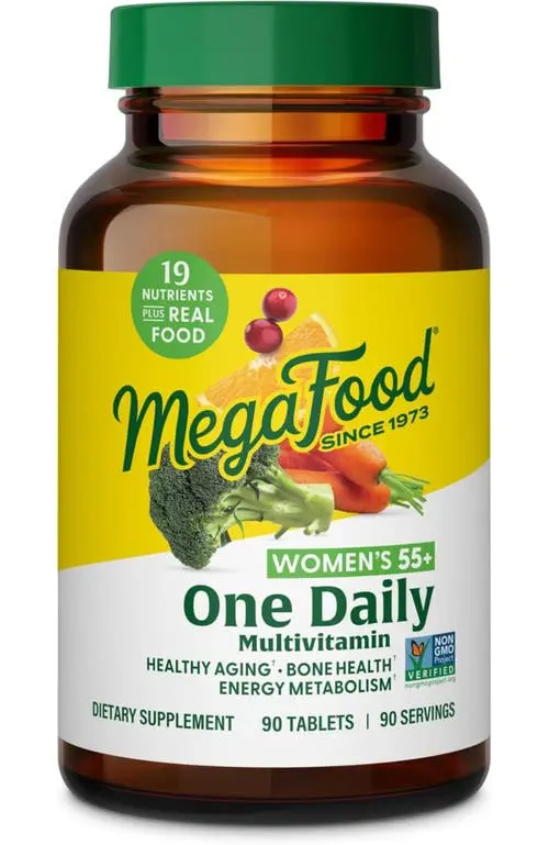 MEGAFOOD One Daily Multivitamin For 55+ With Methylated B12, Healthy Aging, Vegetarian - None
