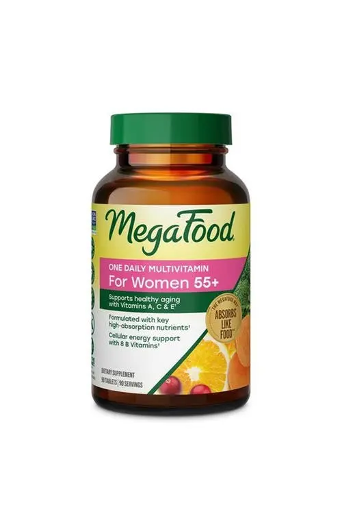 MEGAFOOD One Daily Multivitamin For 55+ With Methylated B12, Healthy Aging, Vegetarian - None
