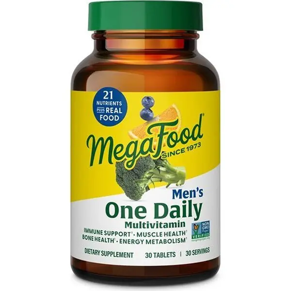 MEGAFOOD One Daily Multivitamin For With Methylated B12, Methylfolate For Muscle & Energy Metabolism, Vegetarian - None