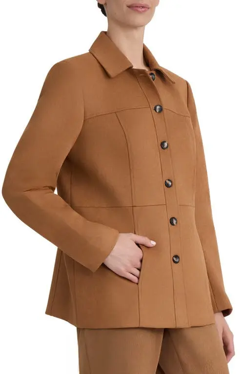 Jones New York Scuba Point Collar Button Down Jacket