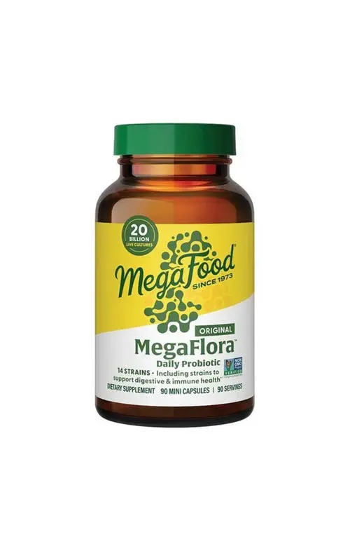 MEGAFOOD Megaflora Daily Probiotic, 20 Billion Cfu, Vegetarian