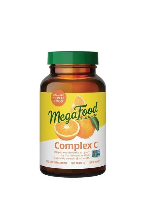 MEGAFOOD Complex C, Vegan Vitamin C Immune Support Supplement, Gluten Free - None